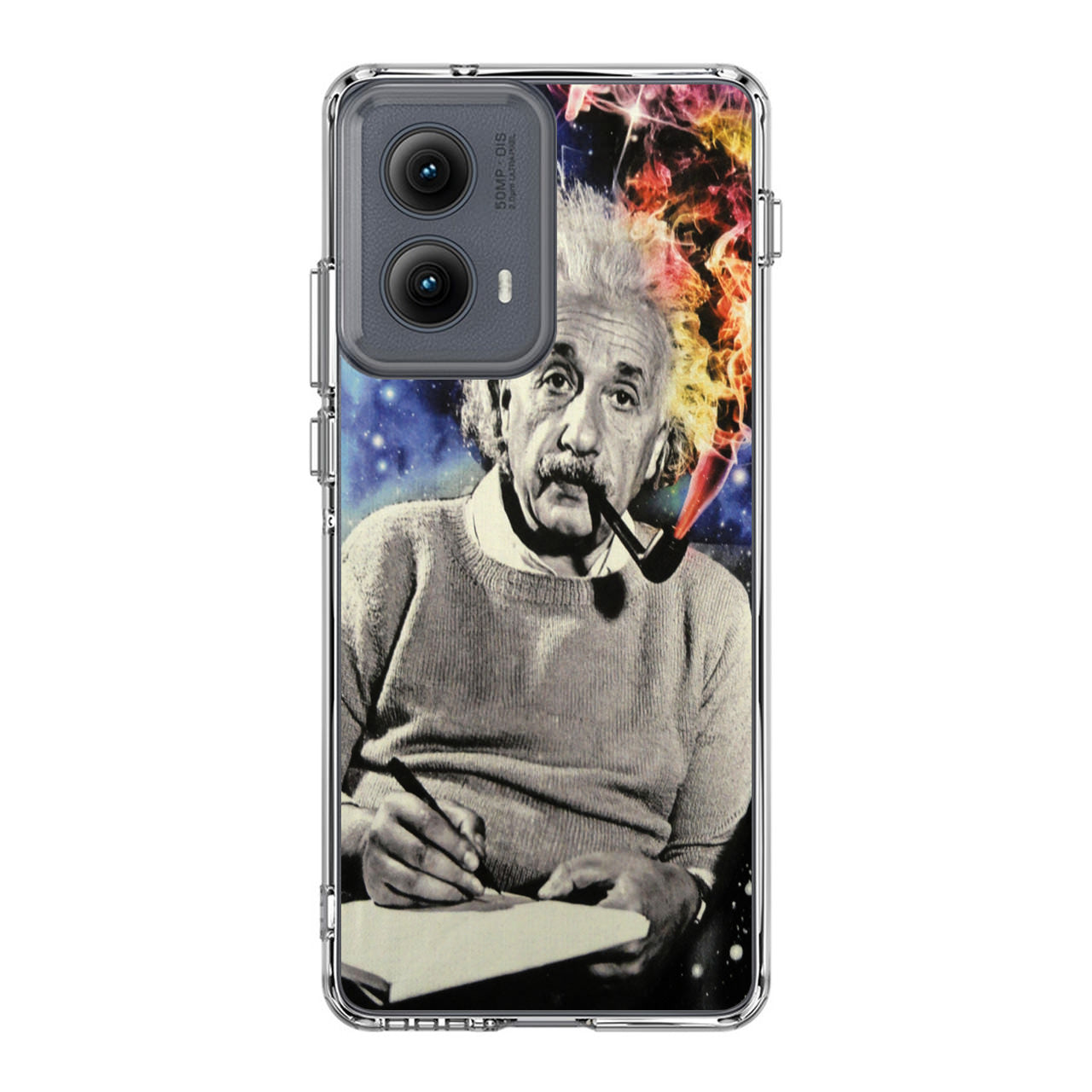 Albert Einstein Smoking Motorola Edge 2024 Case – Customilo
